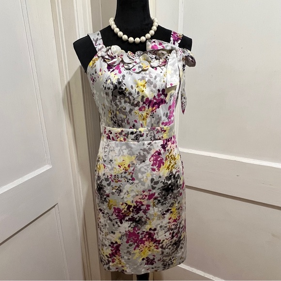 LOFT | Dresses | Loft Floral Print Midi Dress With Bow | Poshmark